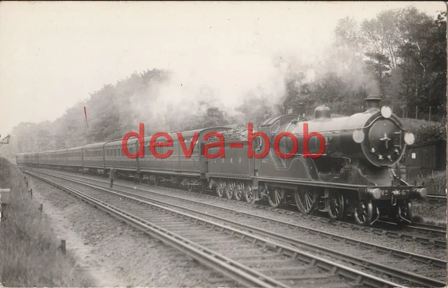 RAILWAY PHOTO SR D15 467 Clapham Cutting Southern 4-4-0 Loco LSWR L&SWR ...