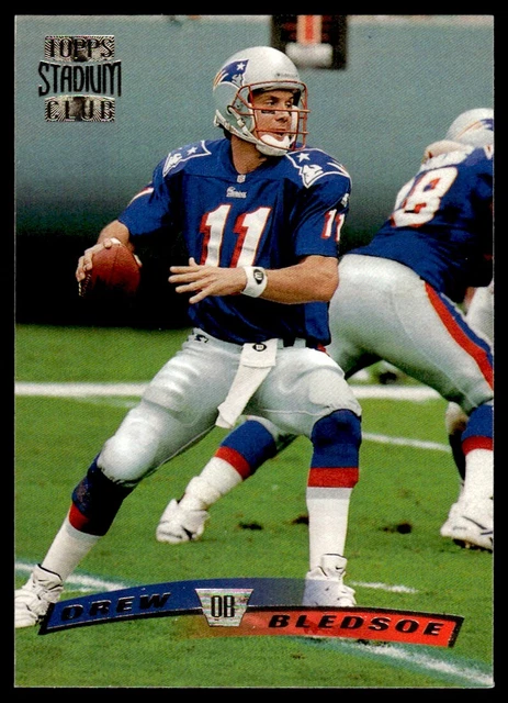 1996 STADIUM CLUB Football Card Drew Bledsoe A New England Patriots ...
