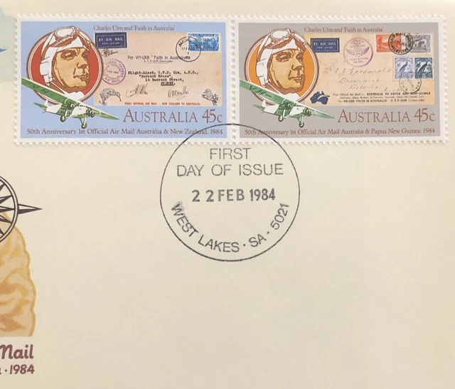 AUSTRALIA FDC 1984 50th Anniv. 1st Official Air Mail Australia-New Zealand & PNG $0.99 - PicClick AU