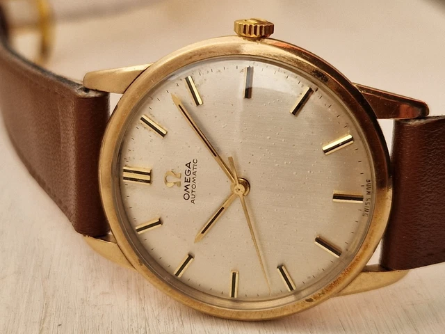 VINTAGE SOLID 9CT gold Omega Automatic cal 552 watch size 34mm gents ...