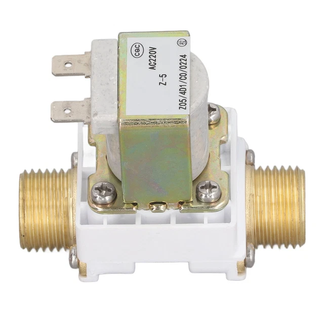 WATER ELECTRIC SOLENOID Valve AC220V Brass Water Inlet Switch Valve For ...