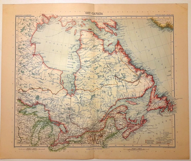 1905 ANTIQUE MAP CANADA EAST to WW1 Antique Map £22.64 - PicClick UK