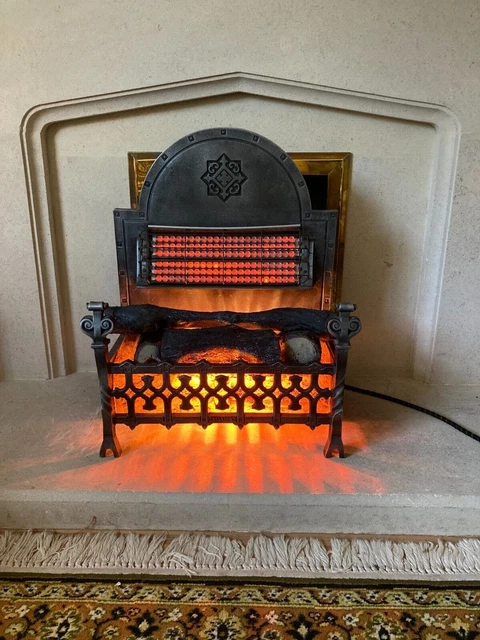 BELLING ANTIQUE ELECTRIC fire, 2kW with log effect and flame flicker £ ...