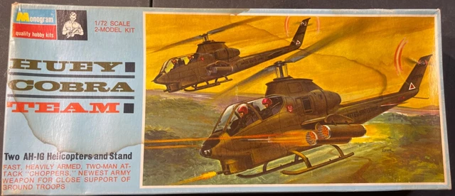 MONOGRAM HUEY COBRA Team 6839 1/72 Model Kit ‘Sullys Hobbies’ $29.88 ...