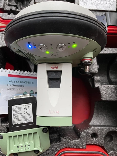 LEICA GS15 GPS GNSS RTK SmartNet RTK Rover Kit w/ CS15 Data Collector £ ...