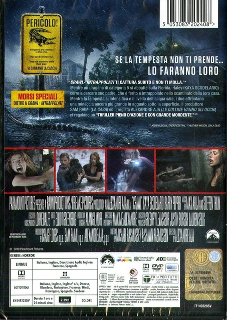 CRAWL - INTRAPPOLATI (DVD) Kaya Scodelario Barry Pepper Morfydd Clark ...