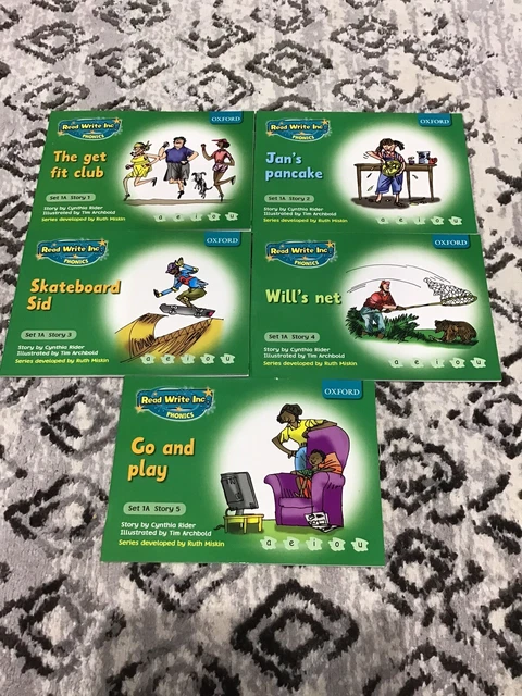 READ WRITE INC Phonics Books. Full Set x 5 Set 1 A Green Books - Ruth ...