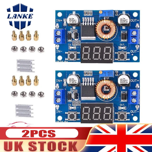 2X LED DISPLAY DC DC Step Down Module XL4015 Converter 5A High Power ...
