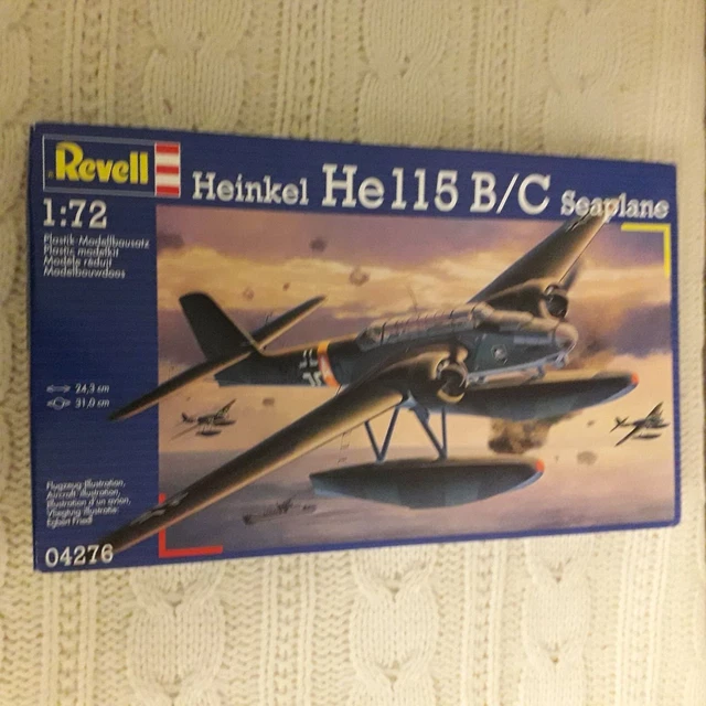 REVELL 04276 1:72 Scale Heinkel He115 B/C Seaplane Plastic Model Kit £28.50 - PicClick UK