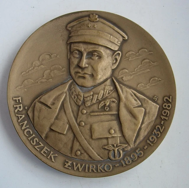 HERO OF POLISH POLAND BEFORE WWII AF PILOT ZWIRKO Challenge 1932 medal ...