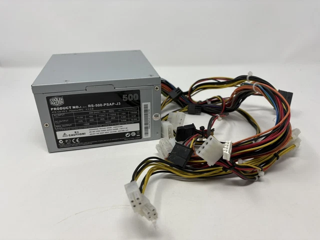 COOLER MASTER RS-500-PSAP-J3 500W ATX 20+4 Pin PSU For Parts But See ...