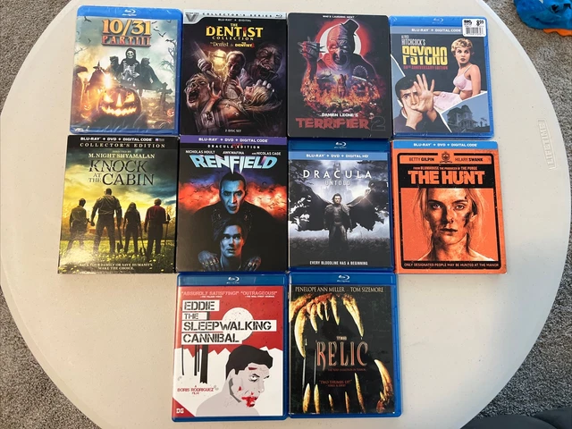HORROR MOVIE BLU-RAY Lot (10) Slip Cases, Terrifier 2 Steelbook ...