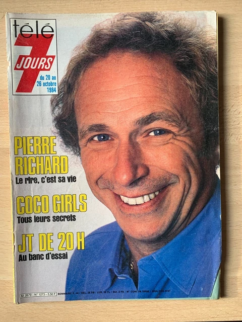 TÉLÉ 7 JOURS 20/10/1984; Pierre Richard/ Coco Girls/ Patrick Edlinger ...