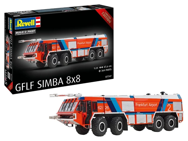 REVELL 07747 GFLF Simba 8x8 Flughafen Feuerwehr Löschgigant Bausatz 1: ...