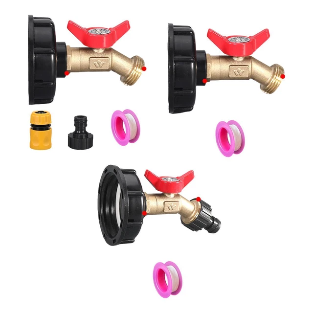 IBC TOTE ADAPTER Quick Connector 1000L Water Tote Hose Adaptor for ...