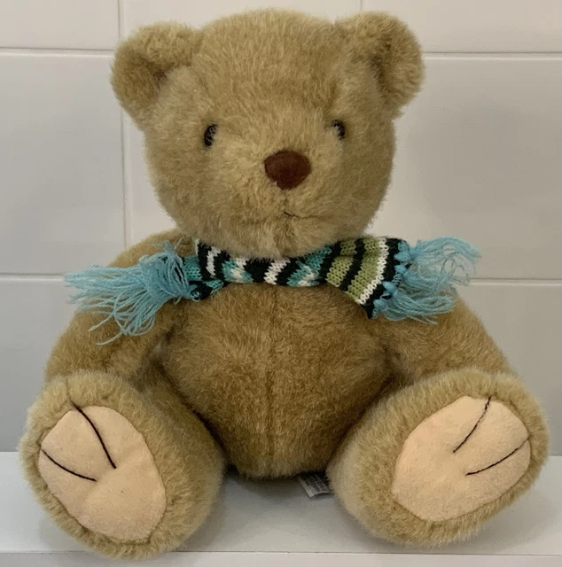 VINTAGE SUPERDRUG TRADITIONAL Golden Brown Teddy Bear With Scarf, Plush ...