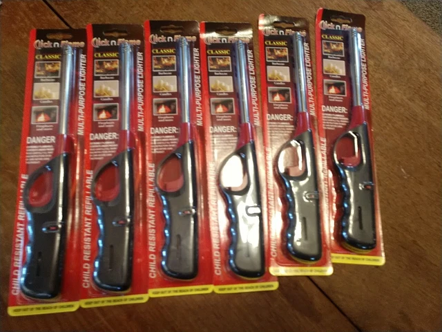 20-CLICK N FLAME, Child Resistant Multi-Purpose Refillable Bbq Lighter ...