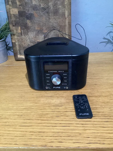 PURE CHRONOS IDOCK Series II DAB/FM Radio Alarm Clock With Remote -No ...