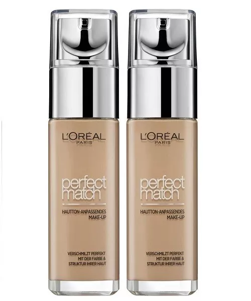 LOREAL L’ORÉAL PARIS Perfect Match flüssiges Make-up 2x 30ml EUR 28,90 ...
