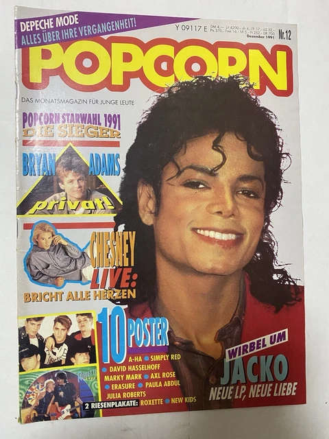 POPCORN 12/1991 ,MICHAEL Jackson, Bryan Adams,Chsney,Popcorn ...