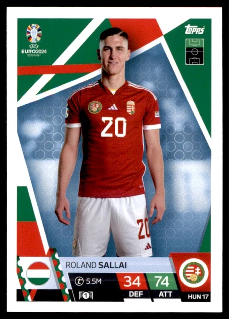 TOPPS MATCH ATTAX Euro 2024 - Roland Sallai Hungary Base card No. HUN17 ...