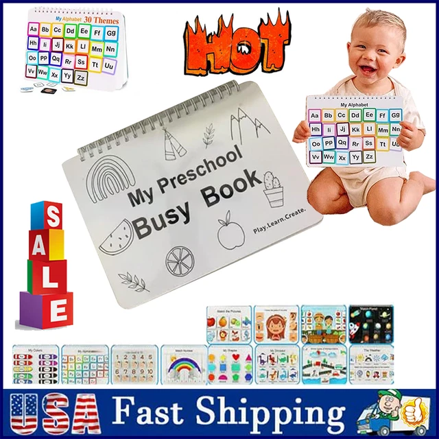 MY PRESCHOOL BUSY Book Kindergarten Cartoon Book for Kids-Education ...