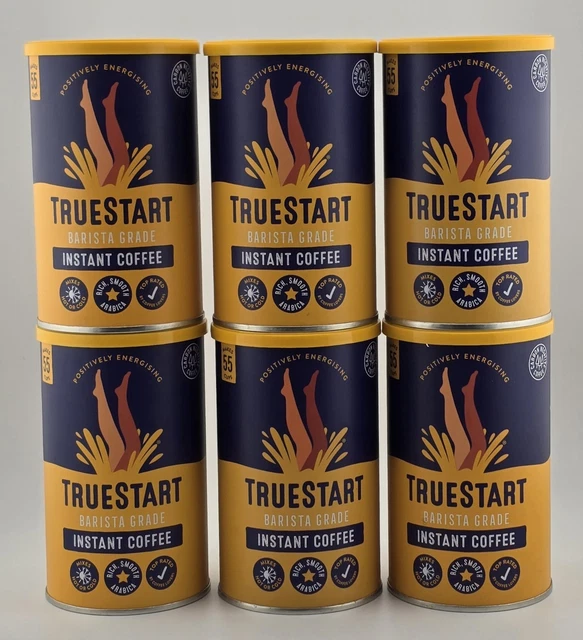 6 X 100G Truestart Instant Coffee Barista Grade YELLOW 600g Total ...