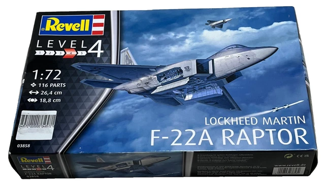 REVELL 03858 : Lockheed Martin F-22A Raptor 1:72 Model Kit - New £26.54 ...