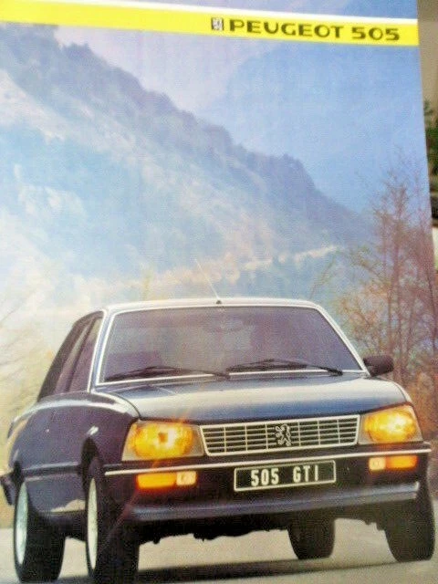 PEUGEOT 505 GTI 1985 brochure CATALOGUE prospekt original Pays Bas 8p ...