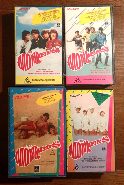 THE MONKEES: VHS Tapes x 4 - 1978/88 Australian / RCA/Columbia $60.00 ...