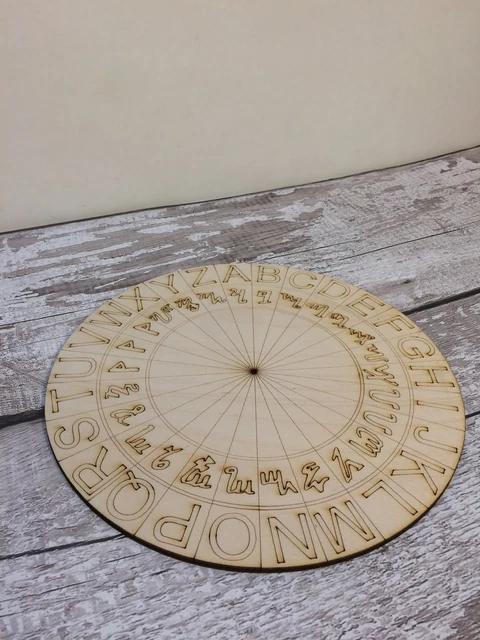 ALFABETO TEBANO CIFRA Disco Streghe Alfabeto Cifratore Ruota Decoder ...