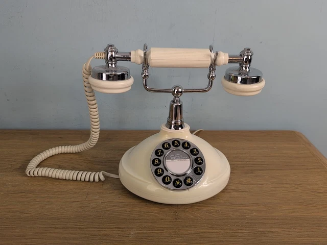 REN1 RETRO 1920s Landline Telephone Opal/White Great Condition Model ...