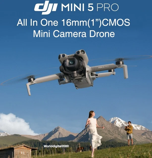 DJI MINI 5 Pro Fly More Combo Mini Camera Drone ( RC-N3 +3 Batteries ...