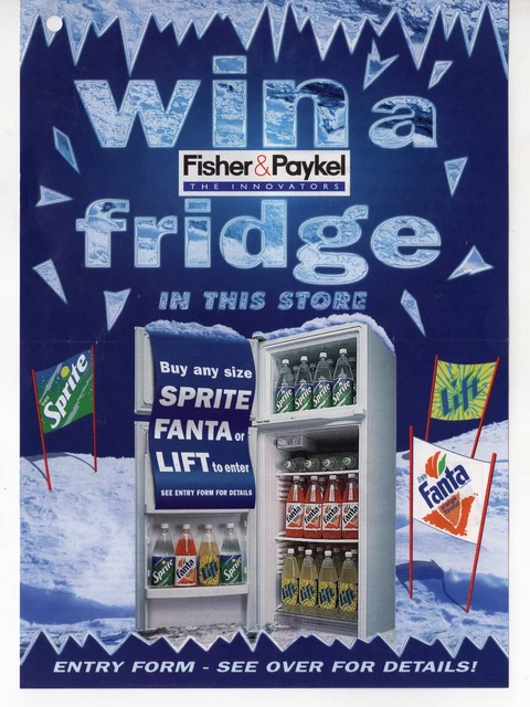 COCA-COLA SPRITE FANTA Win a Fisher & Paykel fridge Competition Entry ...