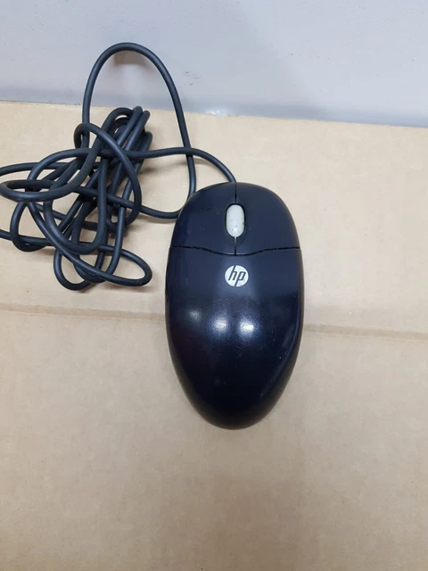 HP M-BT96A 3-BUTTON USB Optical Wired Scroll Wheel Mouse DC369A - Black ...