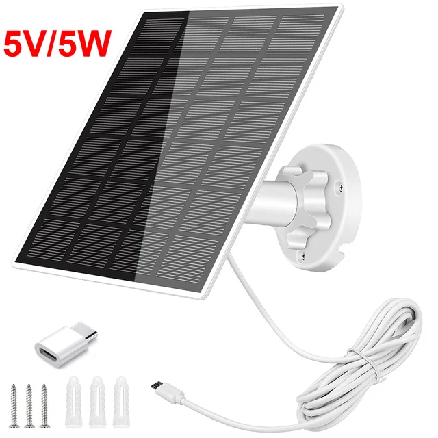 SOLAR PANEL FOR DC/USB Power CCTV Camera Security Cam Battery Charger ...