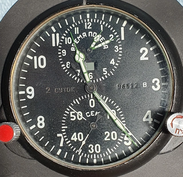 MIG 29. RUSSIAN Aircraft Chronometer. Mounted In A Custom Stand. EUR ...