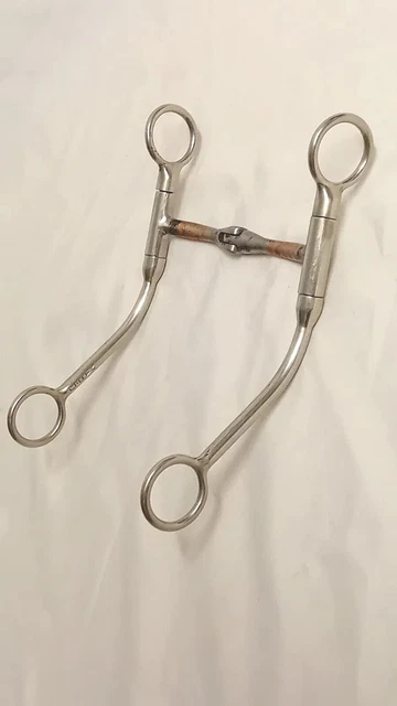 MAHEU HINGED SNAFFLE Bit with Shanks, handgefertigt, Sweet Iron, Kupfer ...