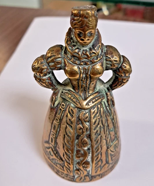 VINTAGE 19TH CENTURY Victorian Brass Lady Bell Table Bell £20.00 ...
