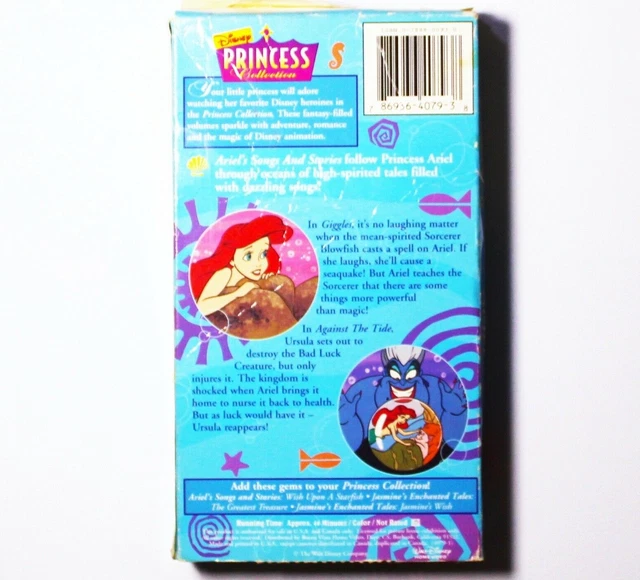 DISNEYS THE LITTLE Mermaid PRINCESS COLLECTION Giggles VHS Cartoon ...