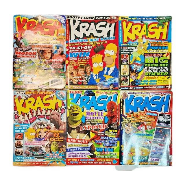 KRASH MAGAZINE 2004 Issues 4 5 6 7 8 13 Australian Kids Lot Bulk Bundle ...
