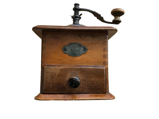 ANTIKE KAFFEEMÜHLE LEINBROCK'S Ideal mit Mahlwerk und Schublade EUR 12,00 - PicClick DE