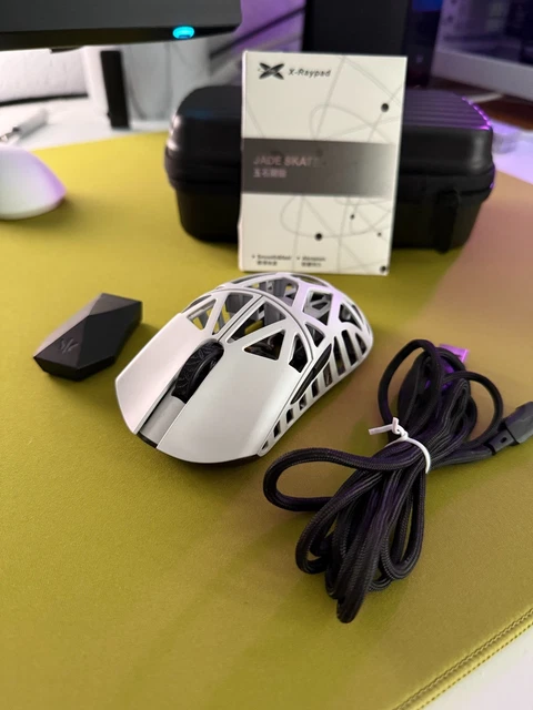 WLMOUSE BEASTX MAX White Wireless Gaming Mouse with X-Raypad Jade ...