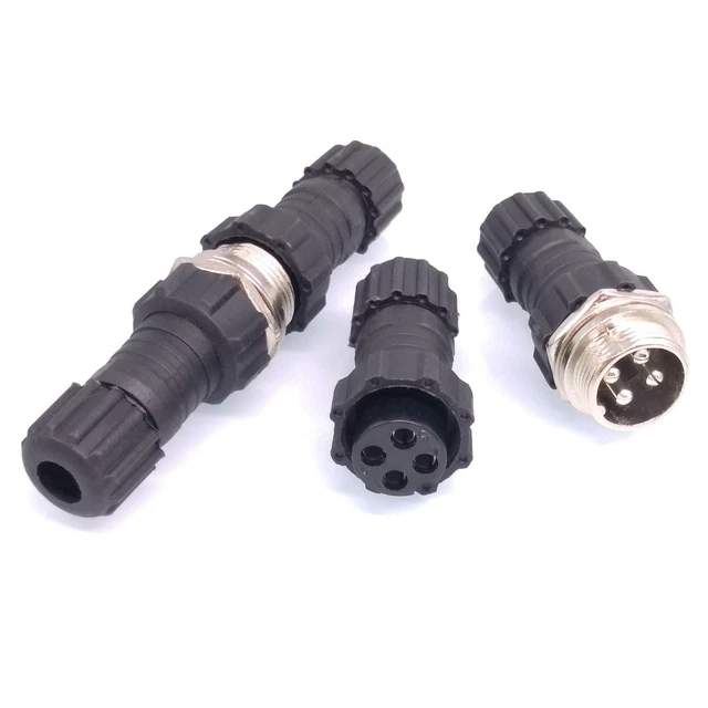 2SETS GX16 WATERPROOF Aviation Connector Plug Socket Sensor 4pin $12.73 ...
