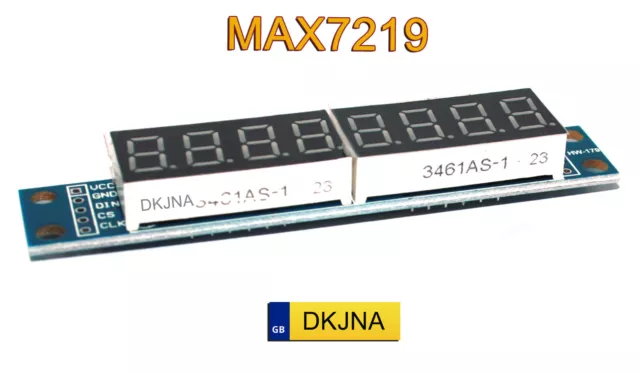 Max7219 Spi 8 Digit 7 Segment Led Display For Raspberry Arduino Esp 8266 Esp32 £395 Picclick Uk