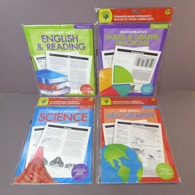 TEACHING TREE STANDARD Based Worksheets Grade 4-6 Homeschool Set 4 New ...