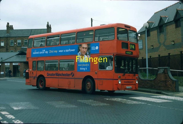 ORIGINAL BUS COLOUR SLIDE First Manchester Leyland Atlantean A763NNA £3 ...