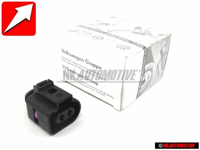 GENUINE VW 2 Pin Flat Contact Housing Socket Plug Connector - 1J0973722 ...
