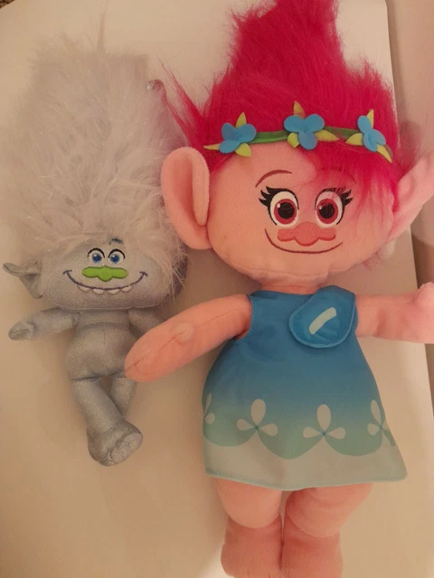 HASBRO 22& PRINCESS Poppy Pink Dreamworks 2015 Trolls Movie Soft Toy ...