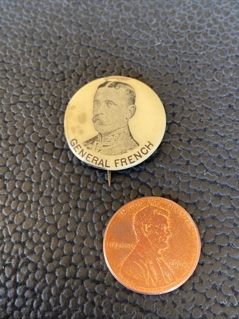 ANTIQUE WWI ERA British Field Marshal Sir John French Military Pin ...